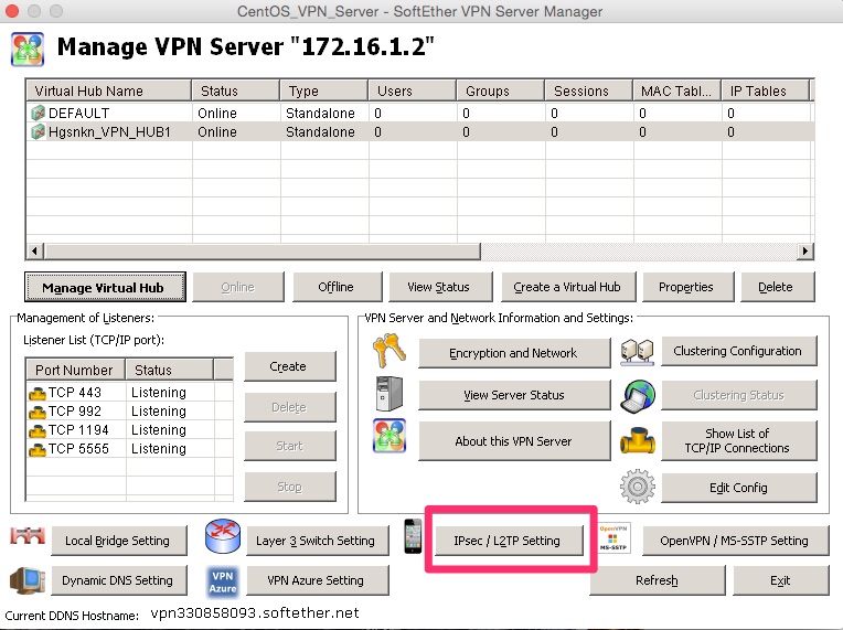 [CentOS 7 + SoftEther VPN] L2TP/IPsec、ダイナミック DNS、ローカルブリッジ、仮想 HUB のアカウントを設定する方法 | 僕とガジェット
